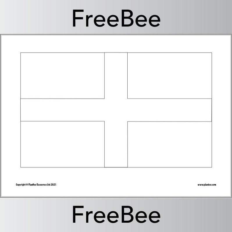 FREE England Flag Template by PlanBee
