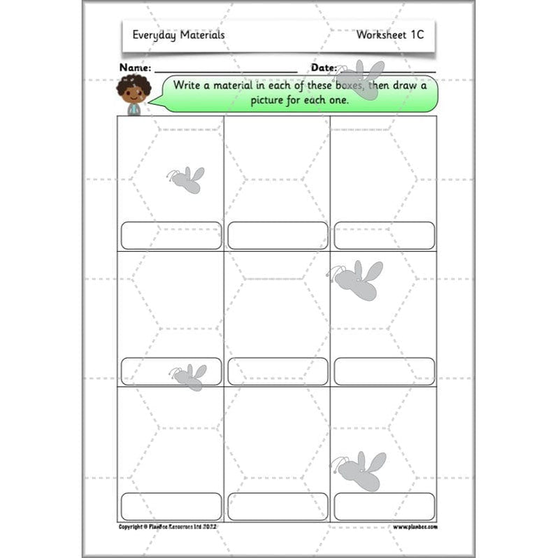 Everyday Materials Year 1 Science Materials Planning for KS1 — PlanBee