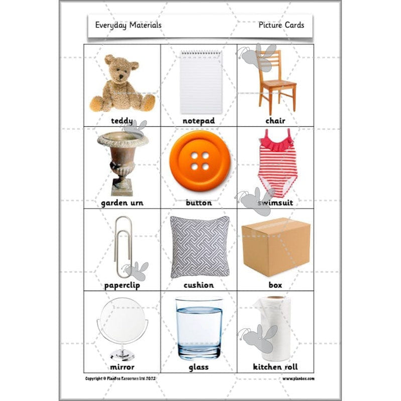Everyday Materials Year 1 Science Materials Planning for KS1 — PlanBee