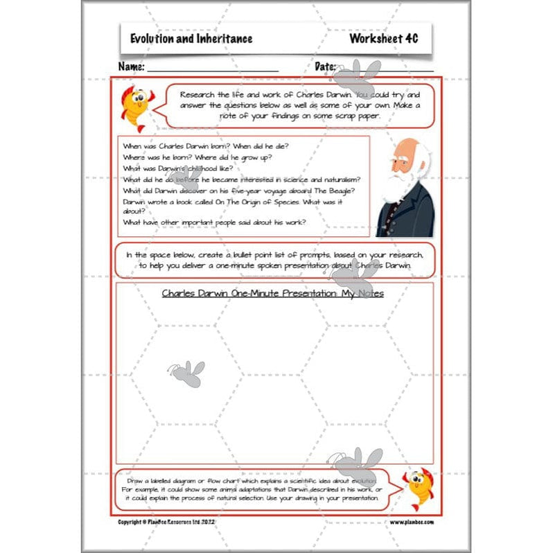 Year 6 Evolution and Inheritance KS2 | Science from PlanBee