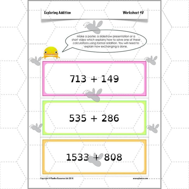 Exploring Addition Year 4 Maths Planning by PlanBee