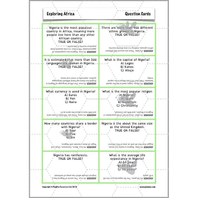 Exploring Africa KS2 Geography lessons for Year 5 & Year 6 — PlanBee