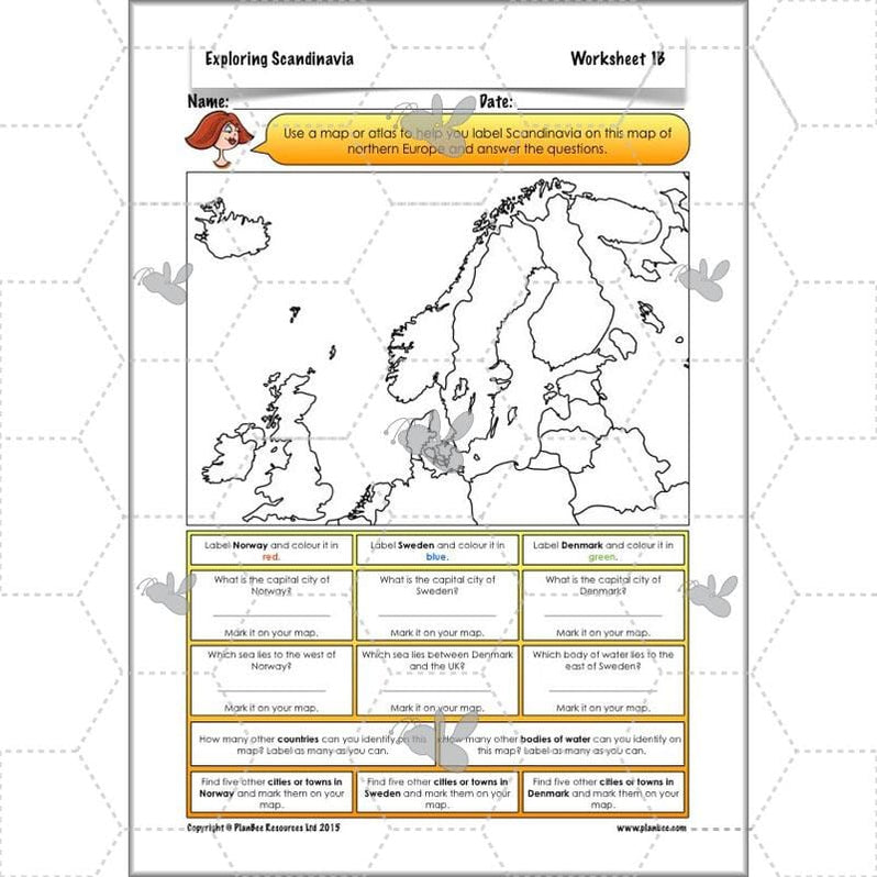 Exploring Scandinavia KS2 lesson pack Geography by PlanBee