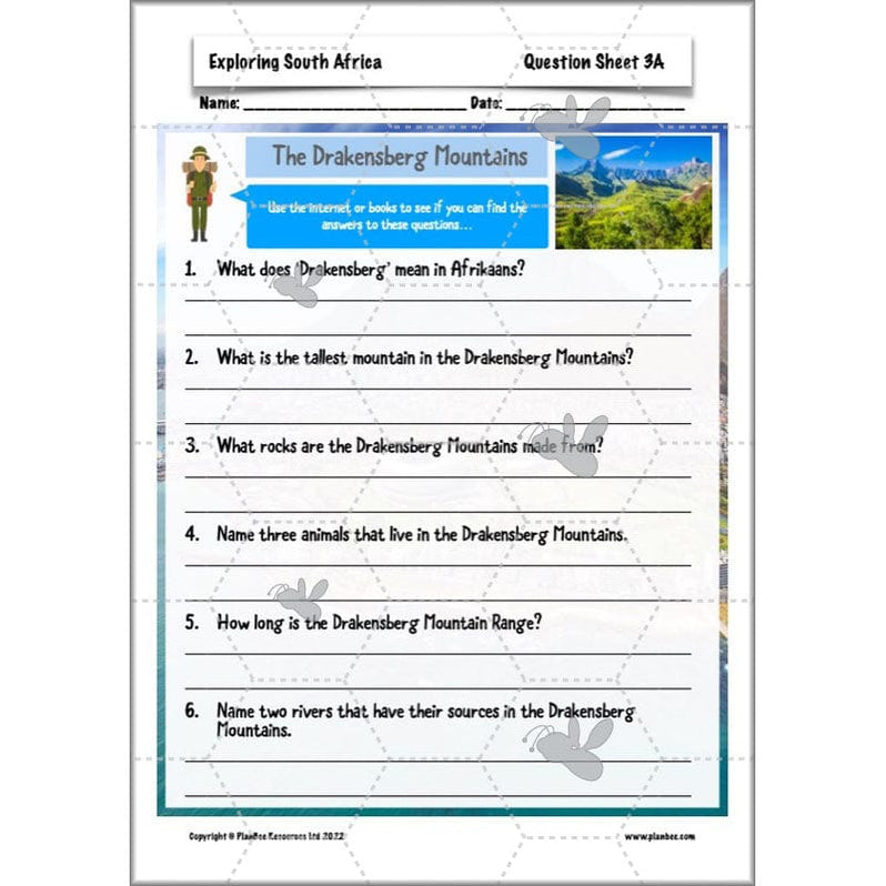 Exploring South Africa KS2 Geography Planning Pack | PlanBee