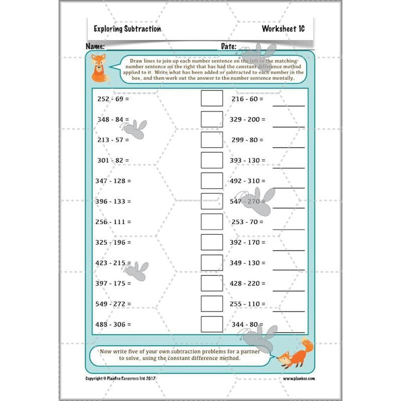 Exploring Subtraction Year 4 Maths Lessons by PlanBee