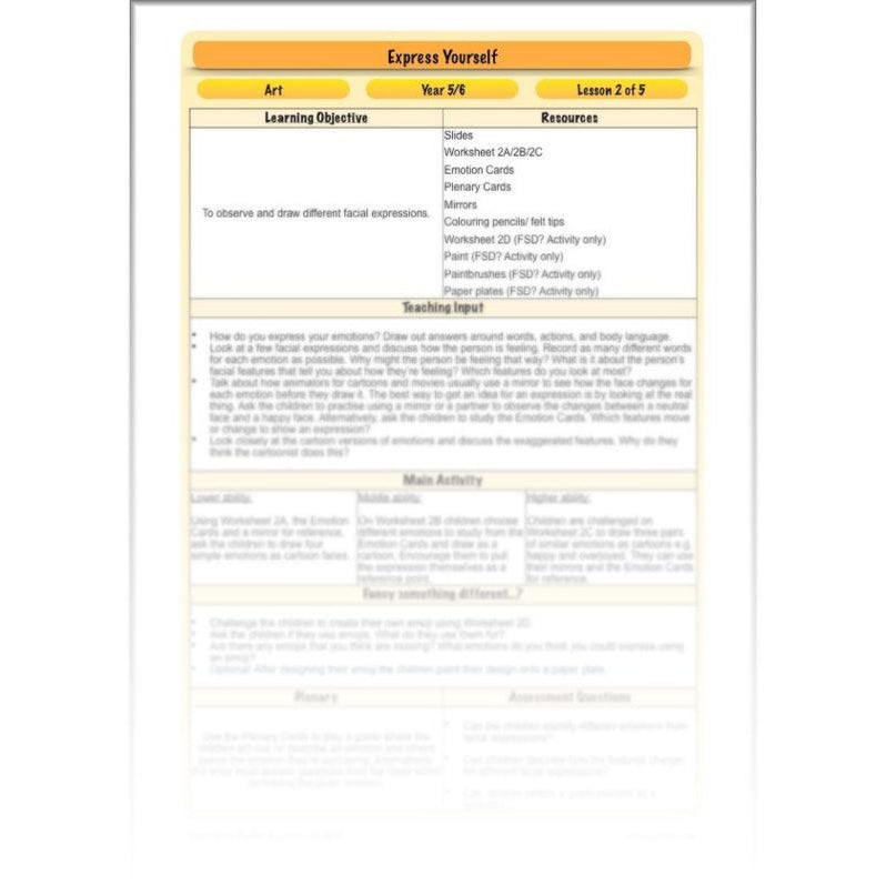 Express Yourself Art lessons and resources for KS2 | PlanBee