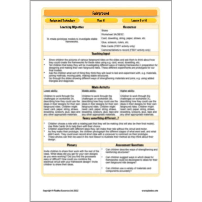Fairground Rides KS2 DT Planning and Resources — PlanBee