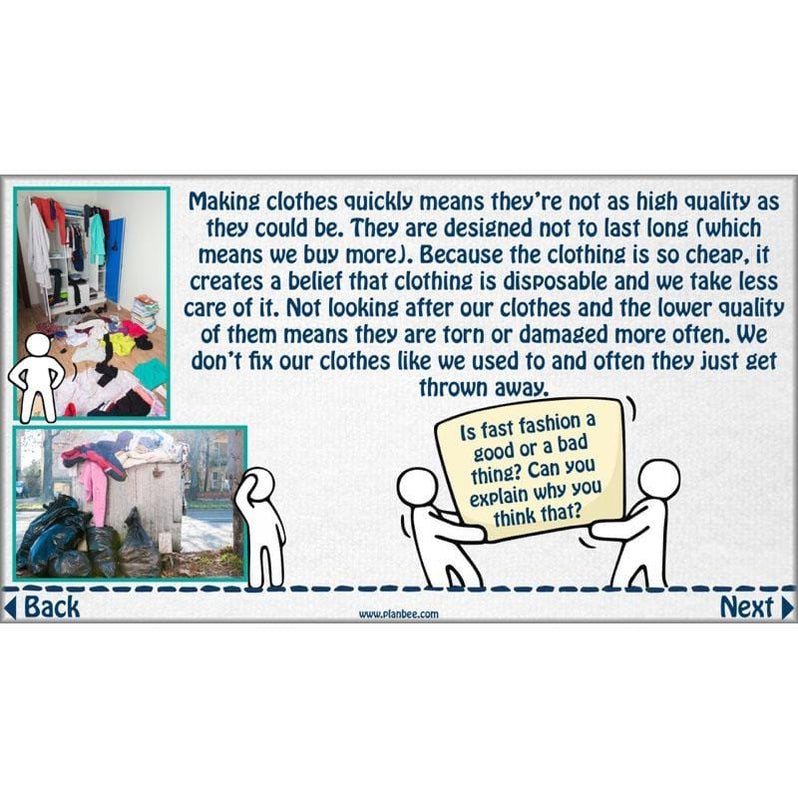 Fast Fashion Fairtrade KS2 ESR Lessons by PlanBee
