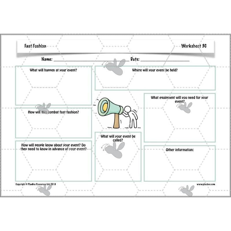 Fast Fashion Fairtrade KS2 ESR Lessons by PlanBee