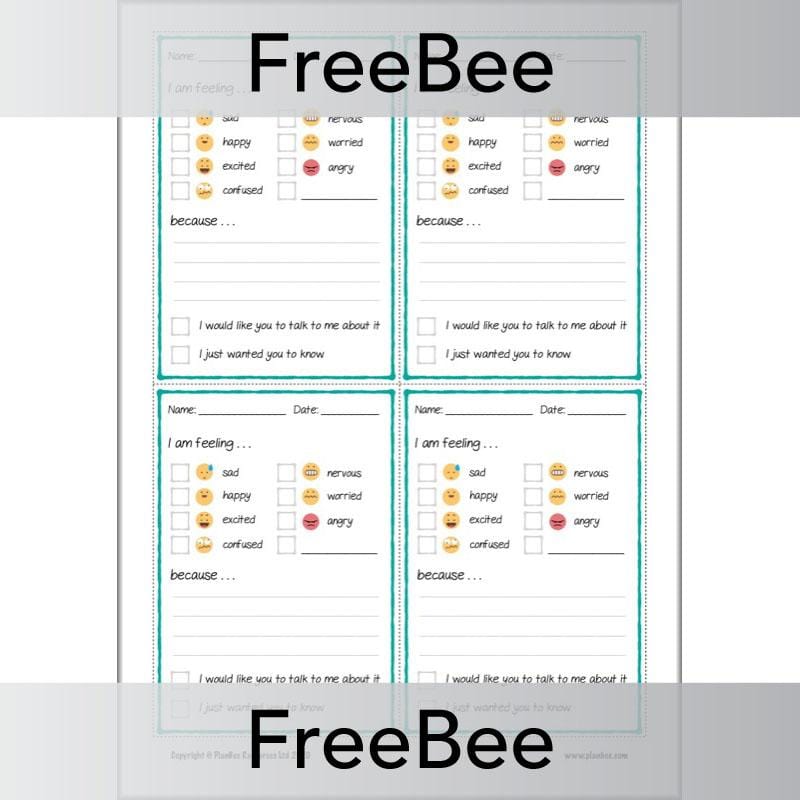 Free Emotional Feelings Check-in Cards by PlanBee
