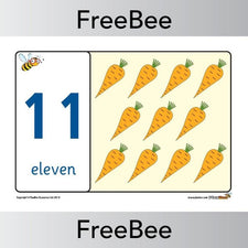 Free Printable Food Number Line 1 - 20 PDF by PlanBee