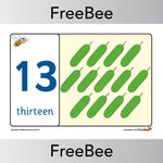 Free Printable Food Number Line 1 - 20 PDF by PlanBee