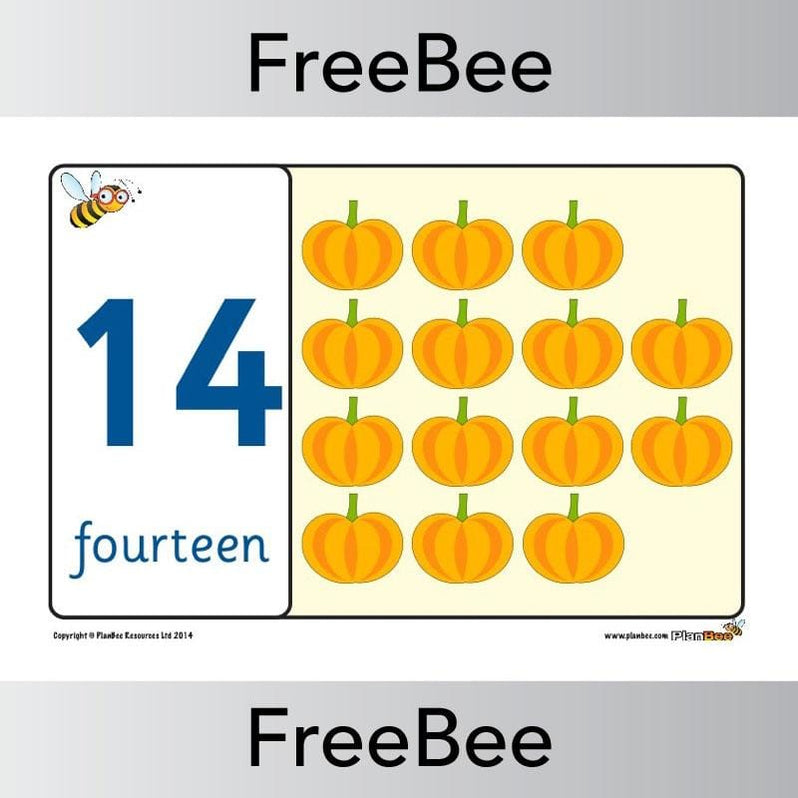Free Printable Food Number Line 1 - 20 PDF by PlanBee