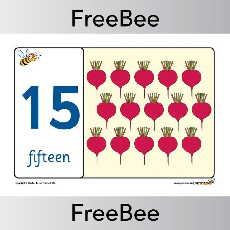 Free Printable Food Number Line 1 - 20 PDF by PlanBee