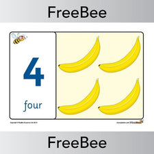 Free Printable Food Number Line 1 - 20 PDF by PlanBee