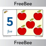 Free Printable Food Number Line 1 - 20 PDF by PlanBee