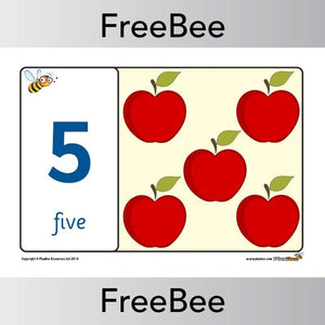 Free Printable Food Number Line 1 - 20 PDF by PlanBee