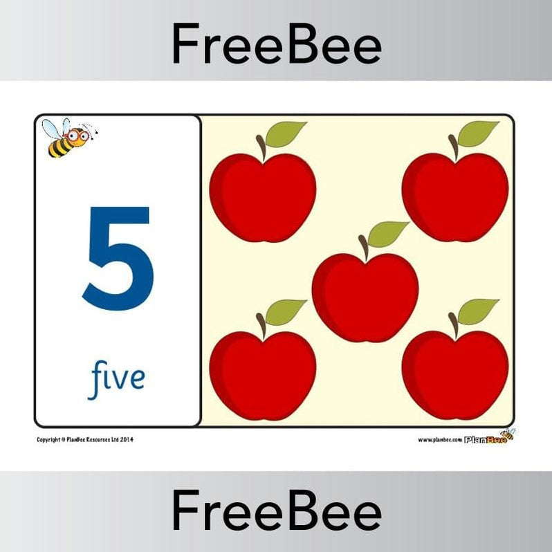 Free Printable Food Number Line 1 - 20 PDF by PlanBee