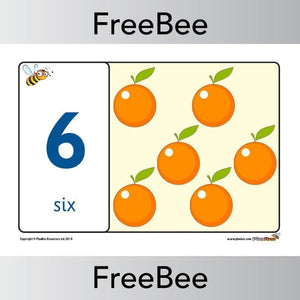 Free Printable Food Number Line 1 - 20 PDF by PlanBee