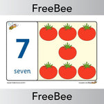 Free Printable Food Number Line 1 - 20 PDF by PlanBee