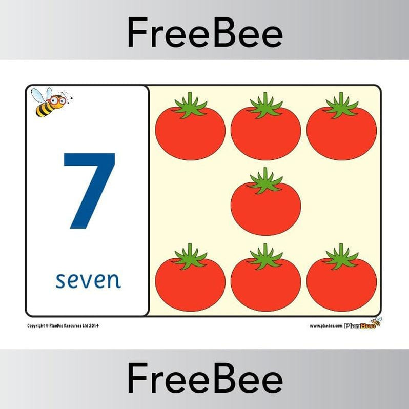 Free Printable Food Number Line 1 - 20 PDF by PlanBee