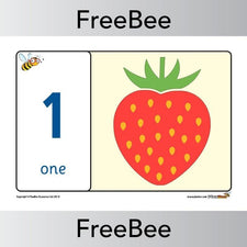 Free Printable Food Number Line 1 - 20 PDF by PlanBee