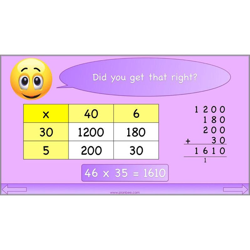 Formal Multiplication Year 5 Maths Lessons by PlanBee
