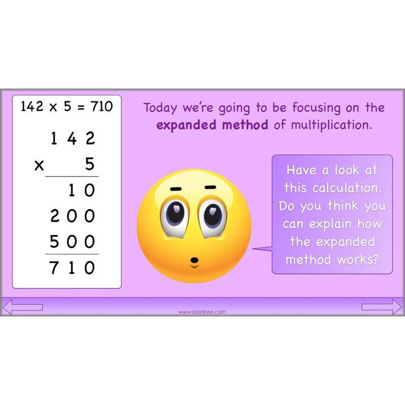 Formal Multiplication Year 5 Maths Lessons by PlanBee