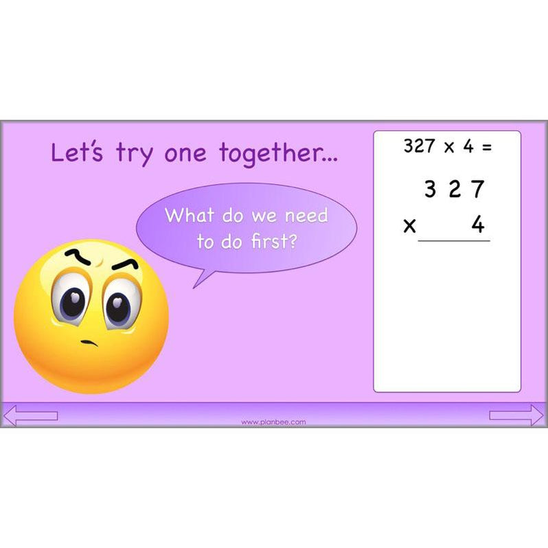 Formal Multiplication Year 5 Maths Lessons by PlanBee