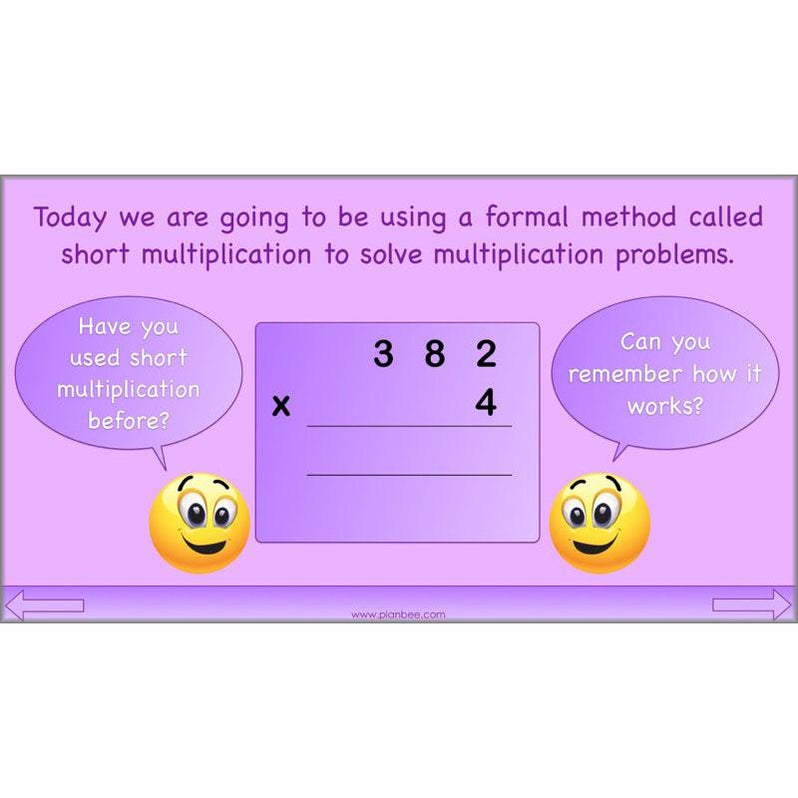 Formal Multiplication Year 5 Maths Lessons by PlanBee