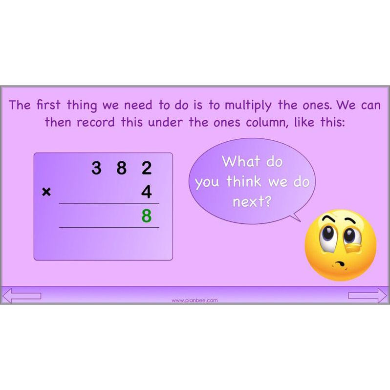 Formal Multiplication Year 5 Maths Lessons by PlanBee