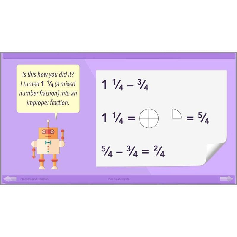 Fractions and Decimals Year 4 Maths Lesson Plans by PlanBee