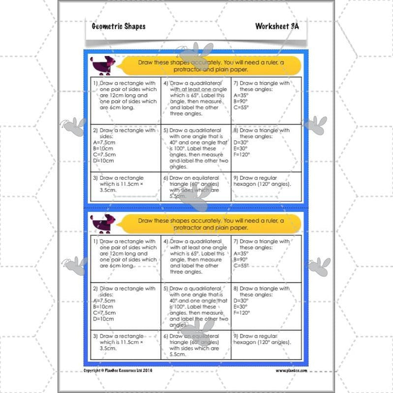 Geometry Year 6 Shapes Maths Lessons by PlanBee