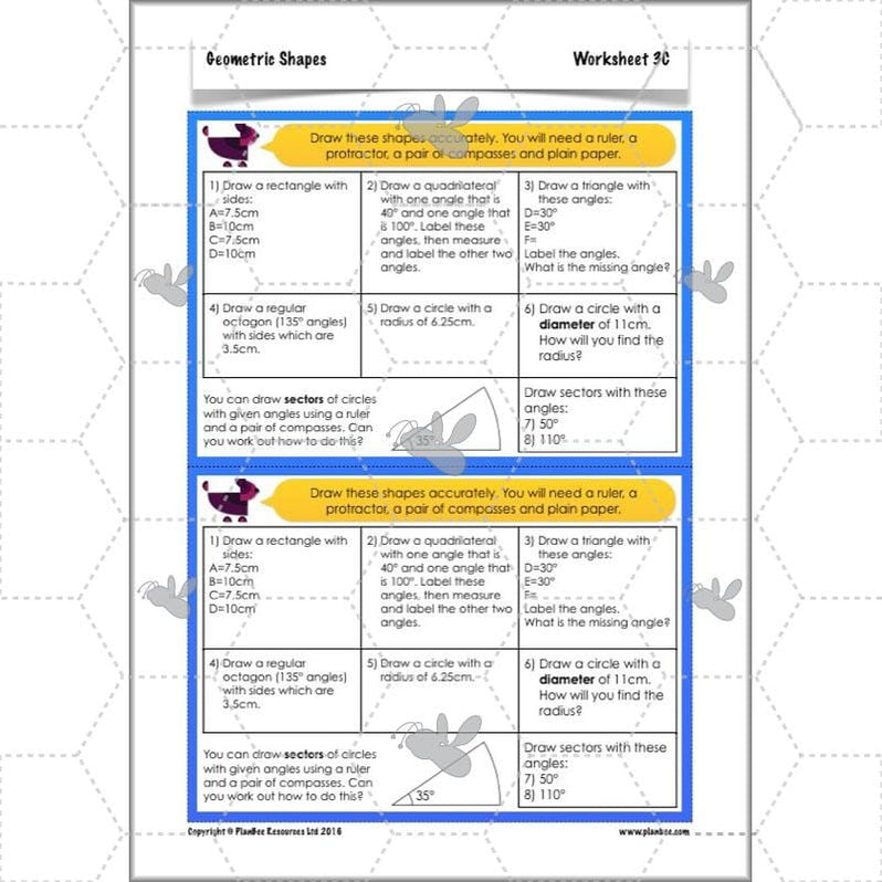 Geometry Year 6 Shapes Maths Lessons by PlanBee