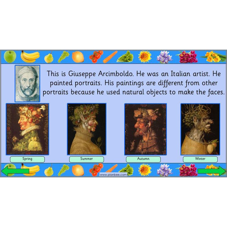 Giuseppe Arcimboldo KS1 Art Lessons for kids by PlanBee