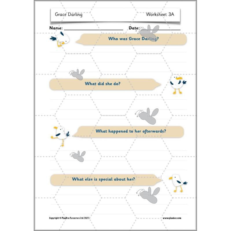 Grace Darling KS1 Lesson Planning and Resources by PlanBee