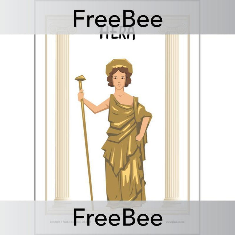 Free Ancient Greek Gods Poster by PlanBee