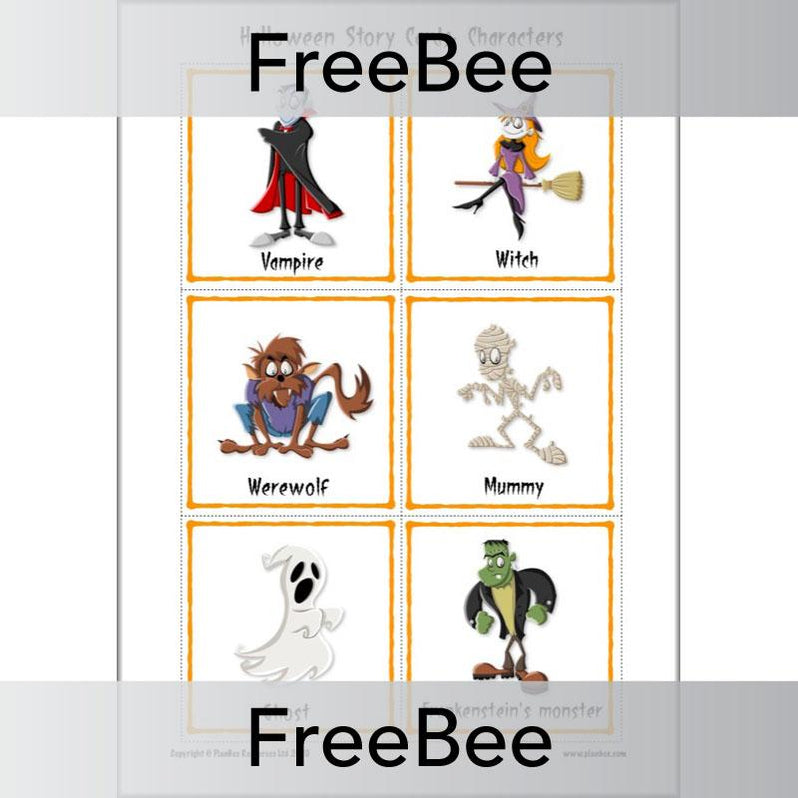 FREE Halloween Story Cards created by PlanBee