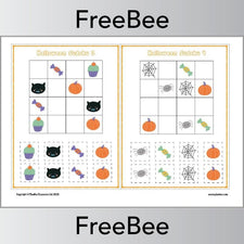 Free printable Halloween Sudoku by PlanBee
