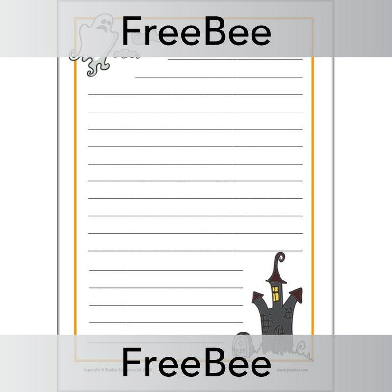 FREE downloadable Halloween Writing Frames by PlanBee