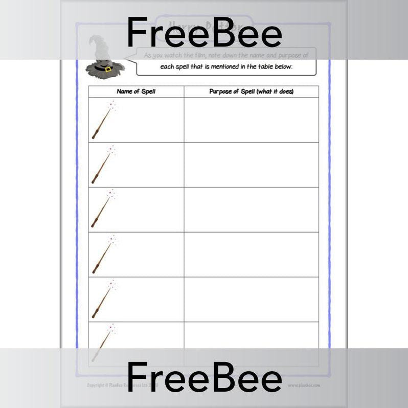 Harry Potter Activity Sheets Free PDF Resource by PlanBee