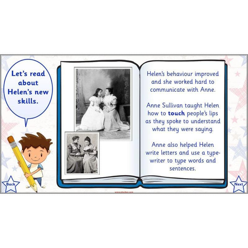 Helen Keller for kids - KS1 Lessons and resources by PlanBee