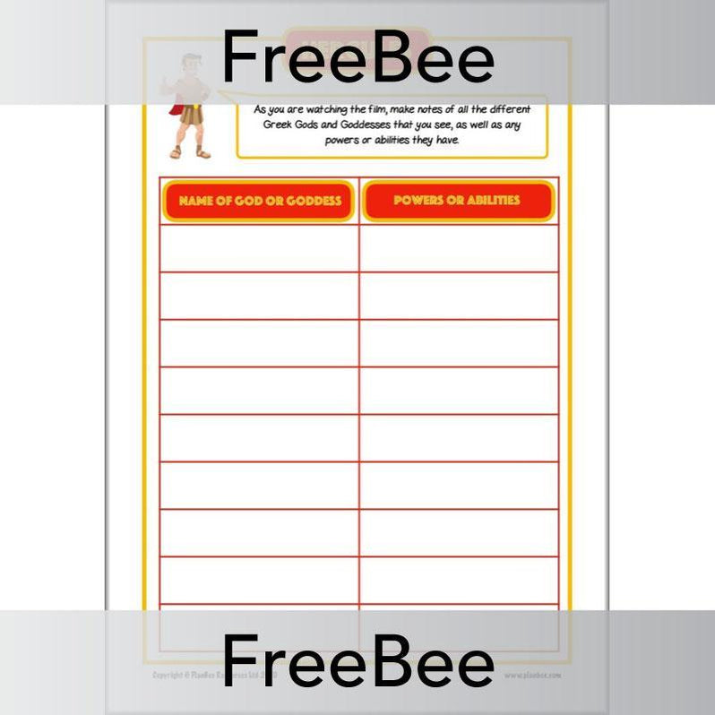 Free Printable Hercules Activities Sheets by PlanBee