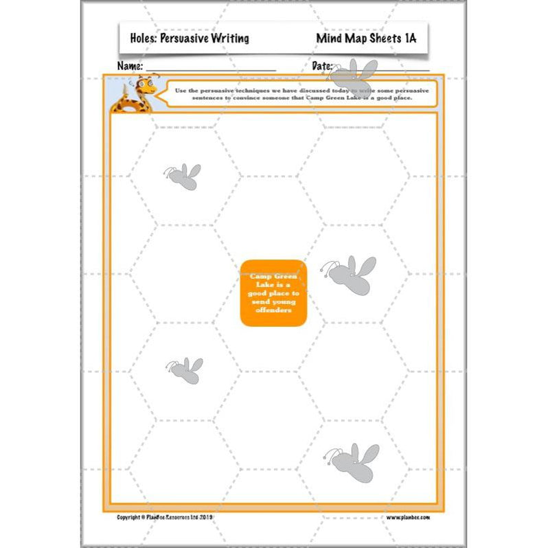Holes Persuasive Writing Year 5 KS2 Planning by PlanBee
