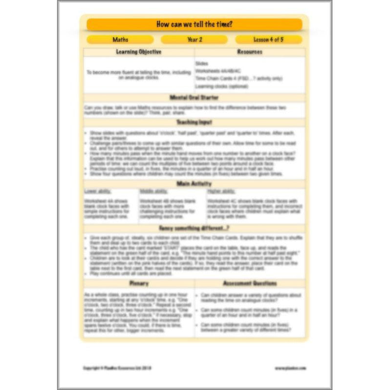 Year 2 Time Lessons KS1 | How can we tell the time? — PlanBee