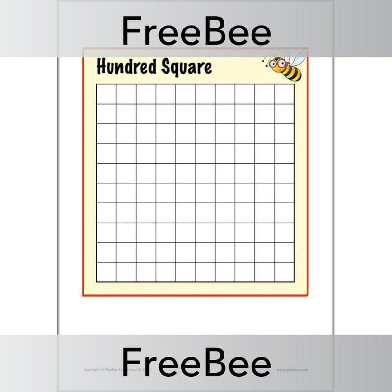 Free Printable Hundred Square Grid PDFs by PlanBee