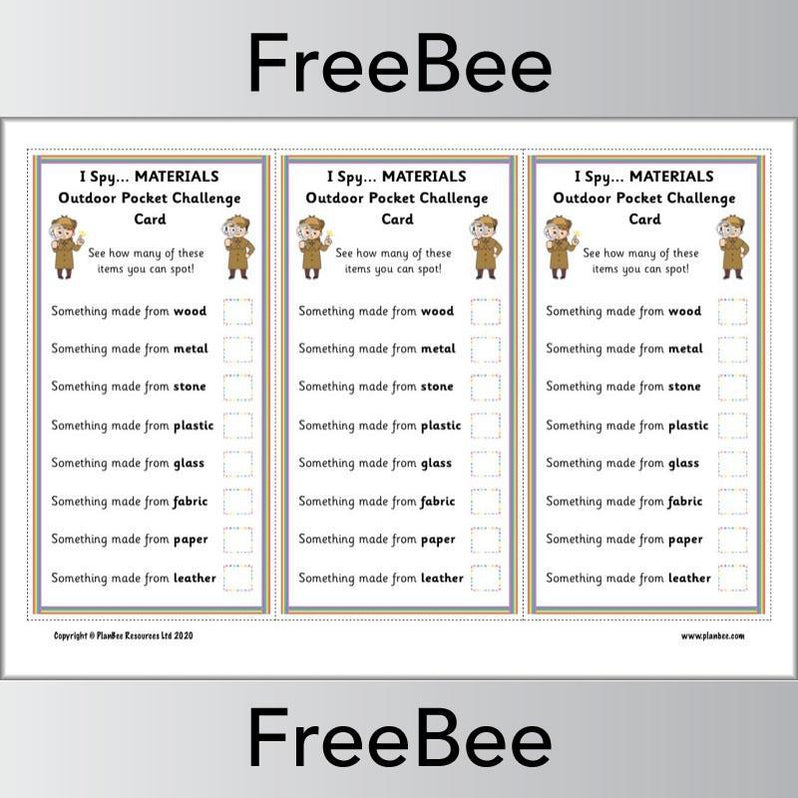 I Spy... Outdoor Challenge Cards — PlanBee