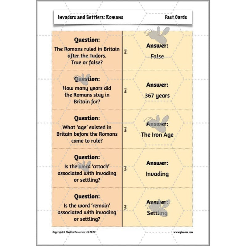 Roman Invasion of Britain KS2 Invaders and Settlers | PlanBee