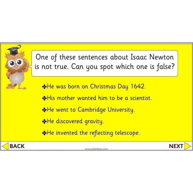 Isaac Newton for children – KS1 History lessons — PlanBee
