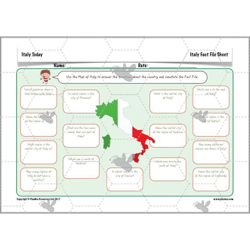 Italy Today: Italy KS2 Year 3 & Year 4 Geography by PlanBee